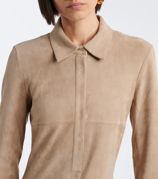 Stouls Becky Suede Shirt Dress - Beige