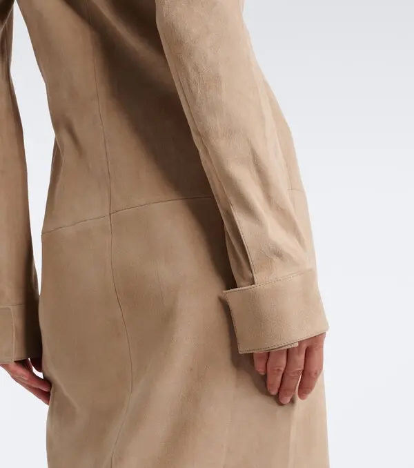 Stouls Becky Suede Shirt Dress - Beige