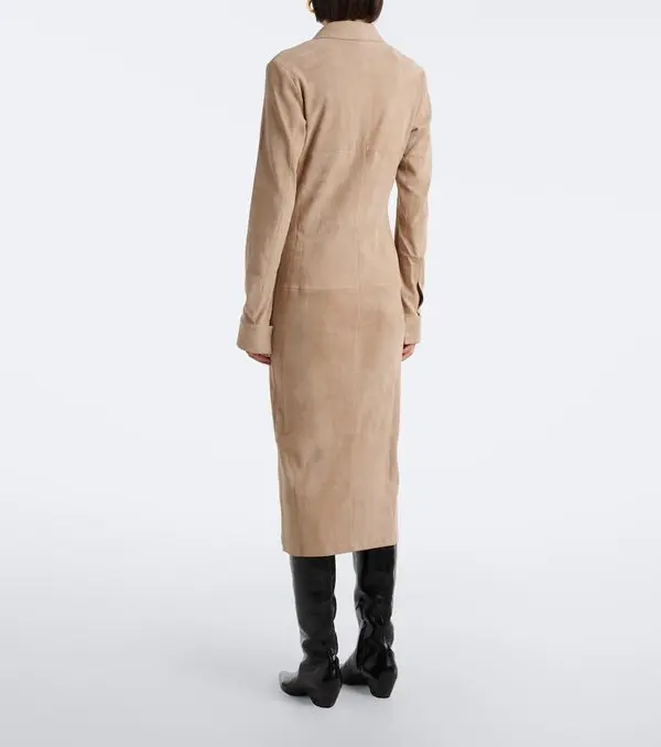 Stouls Becky Suede Shirt Dress - Beige