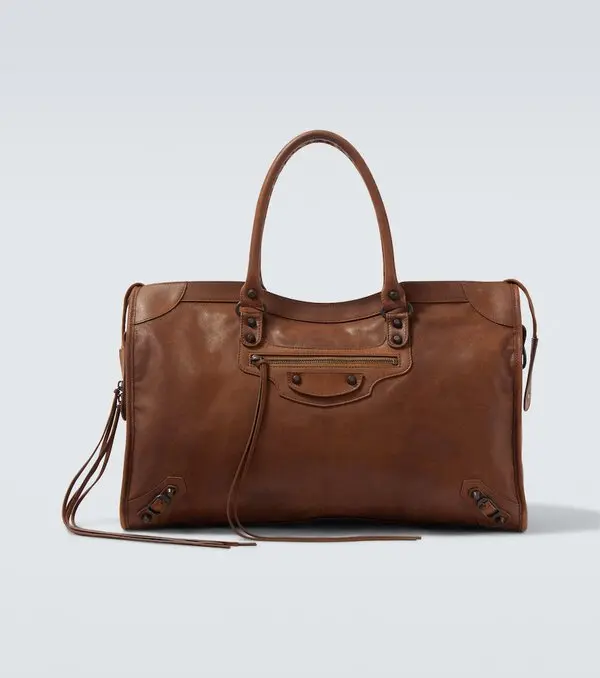 Balenciaga Le City Large Leather Top-handle Bag - Brown