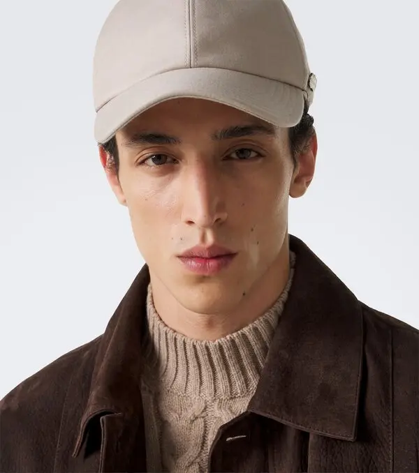 Agnona Baseball Cap In Wool - Beige