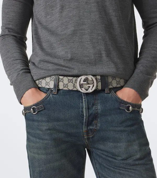 Gucci Gg Canvas Reversible Belt