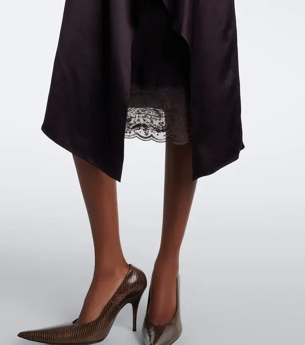 Acne Studios Lace-trimmed Satin Slip Dress