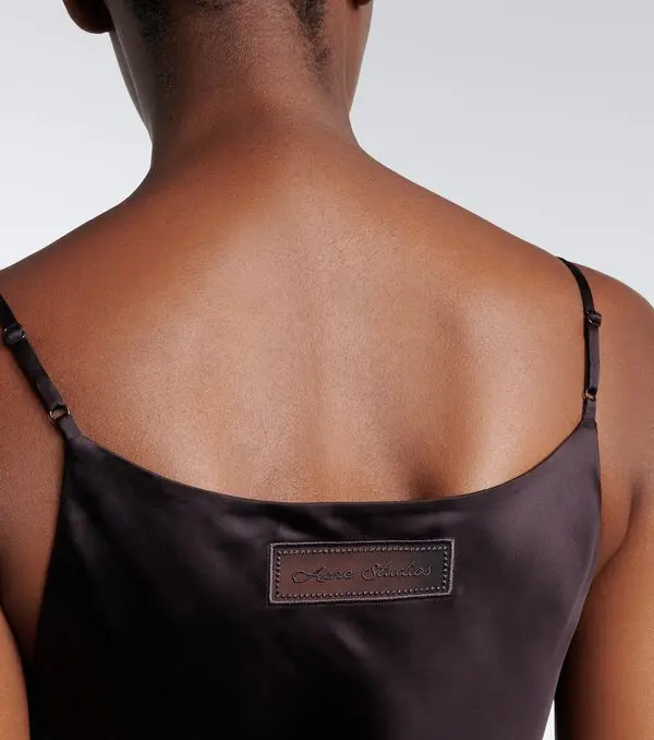 Acne Studios Lace-trimmed Satin Slip Dress