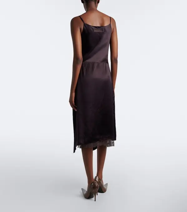 Acne Studios Lace-trimmed Satin Slip Dress