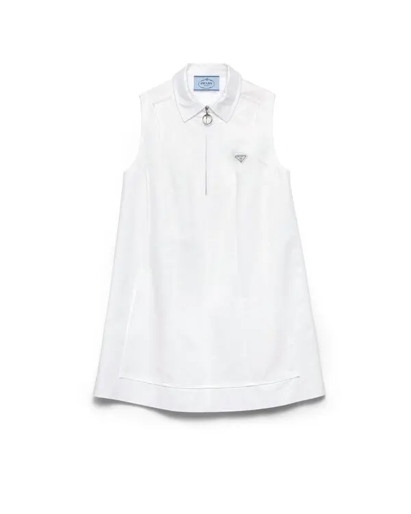 Prada Chino Zipper Mini-dress - White