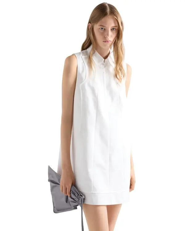 Prada Chino Zipper Mini-dress