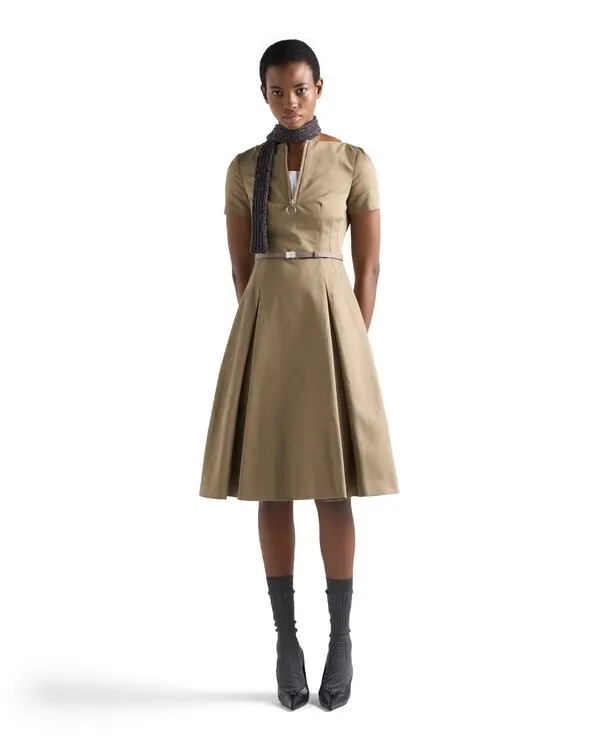Prada Boat Neck Zipper Dress
