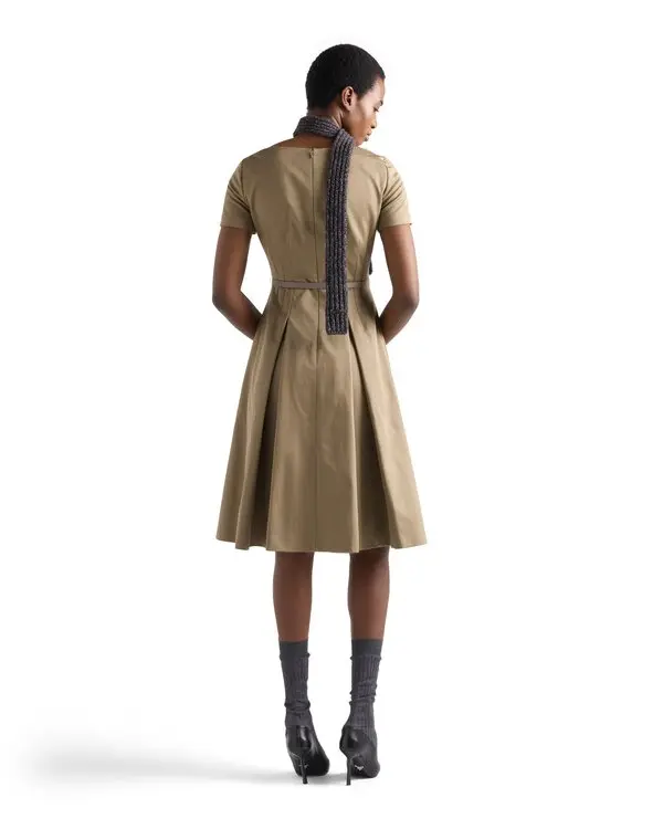 Prada Boat Neck Zipper Dress