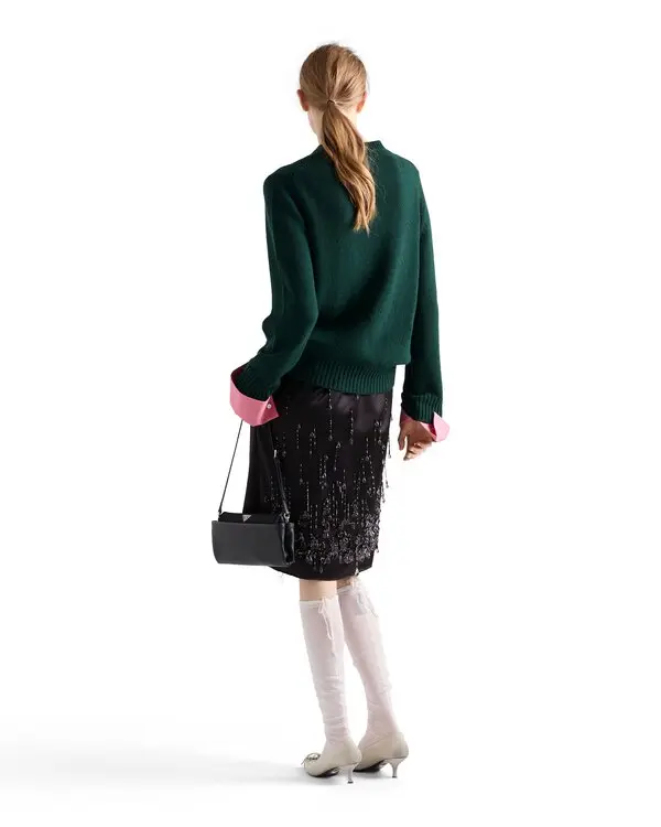 Prada Wool And Cashmere Crew-neck Sweater