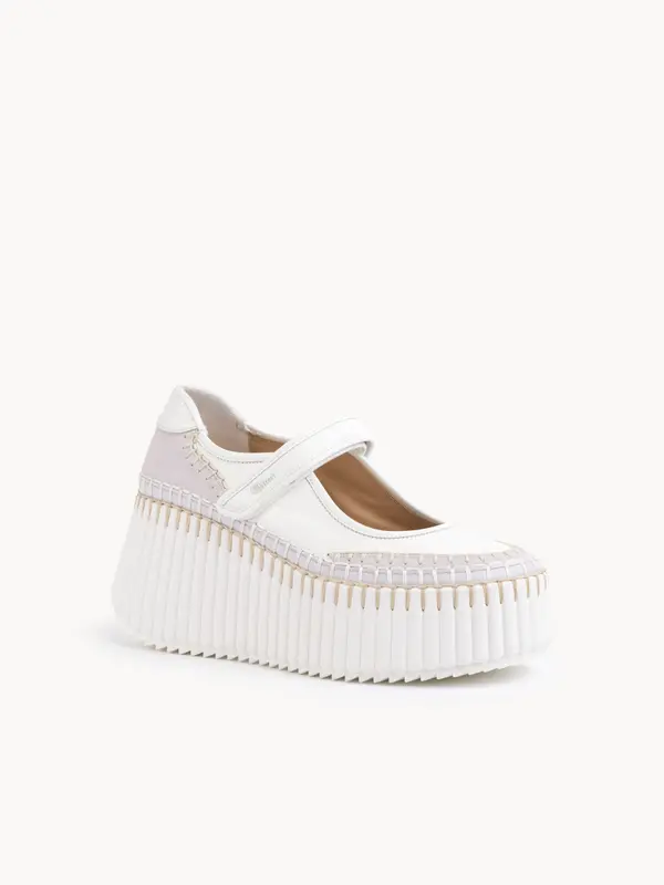 Chloé Nama Wedge Sneaker - Eggshell