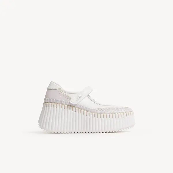 Chloé Nama Wedge Sneaker - Eggshell
