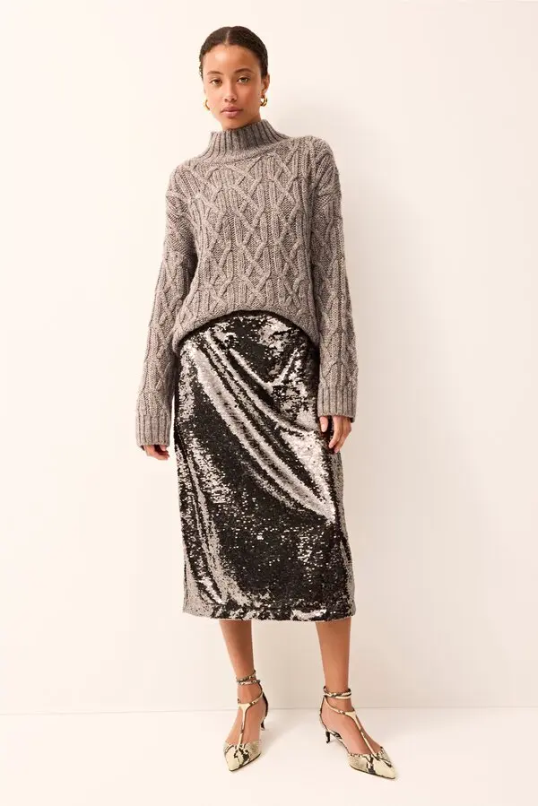 MARIE OLIVER Wray Skirt - Platinum