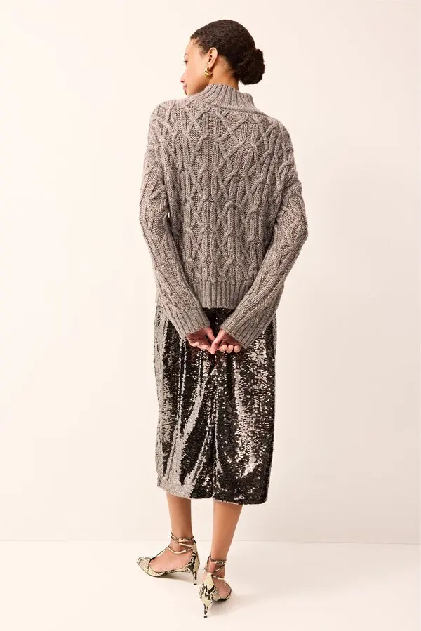 MARIE OLIVER Wray Sequined Pencil Skirt
