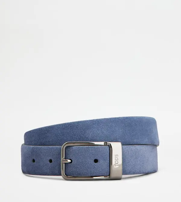 TOD'S Belt In Suede - Blue