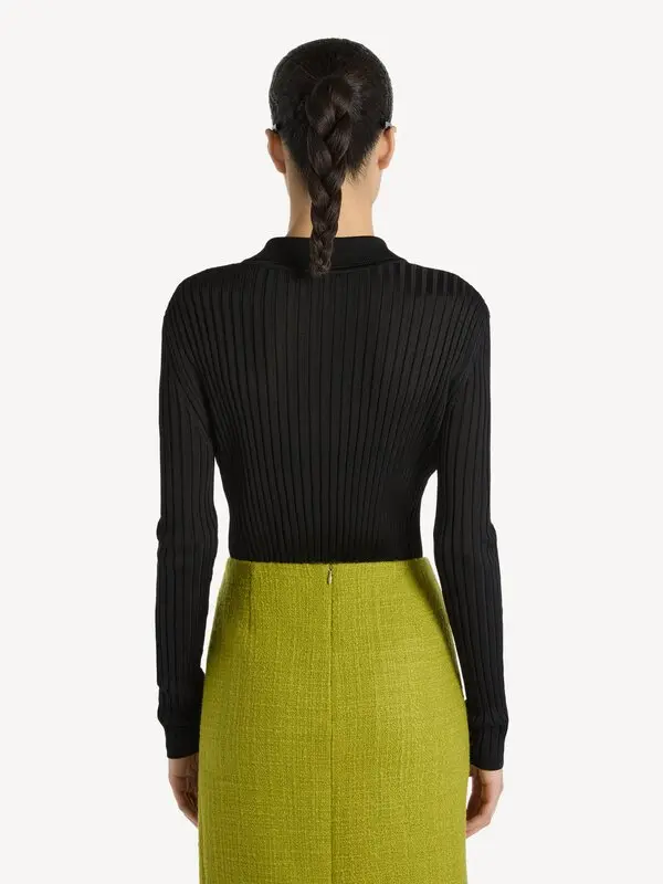 Balmain Ribbed Knit Cardigan With Gold-tone Buttons