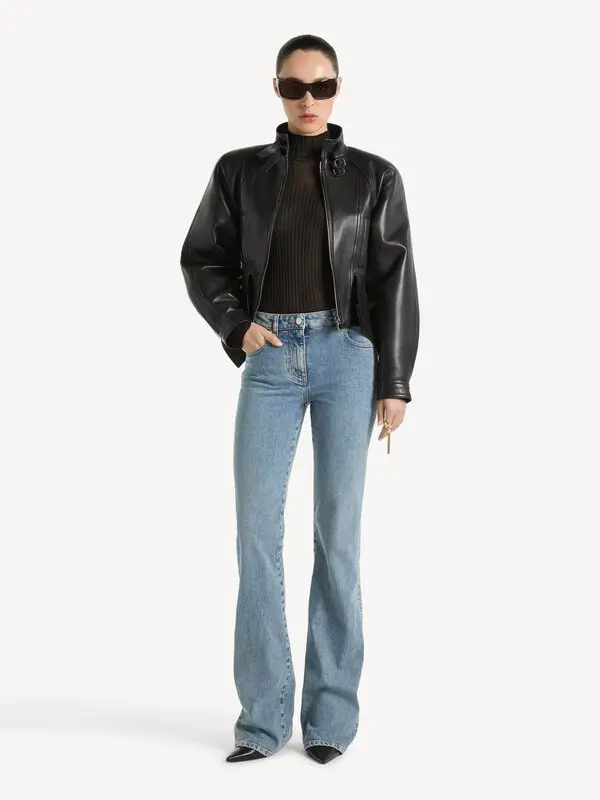 Balmain Bootcut Faded Denim Jeans