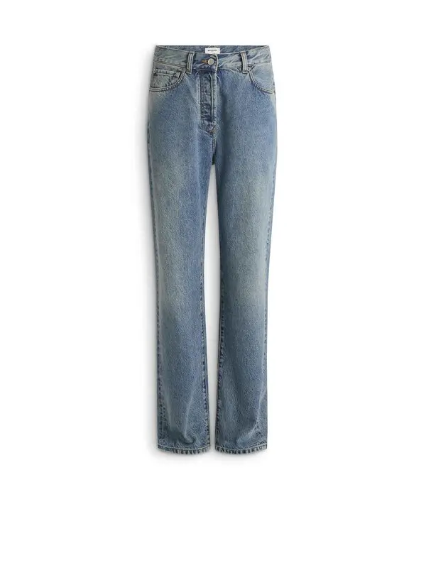 Balmain Straight-leg Faded Denim Jeans - Blue