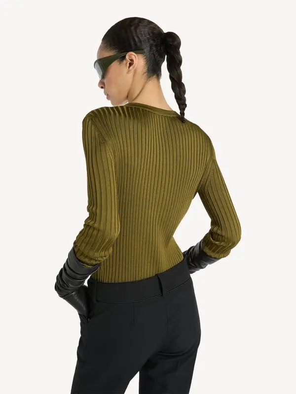 Balmain Ribbed Knit Cardigan With Gold-tone Buttons