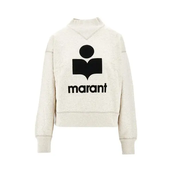 Isabel Marant Étoile Moby" Sweatshirt With Flocked Logo - Beige