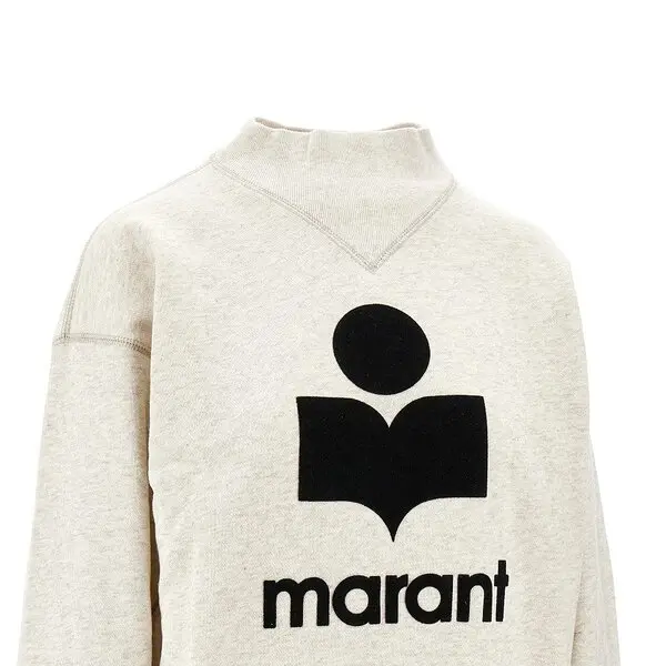 Isabel Marant Étoile Moby" Sweatshirt With Flocked Logo - Beige