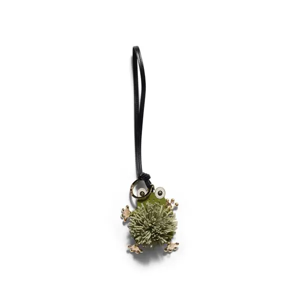 Miu Miu Leather Key Ring Trick - Ivy Green