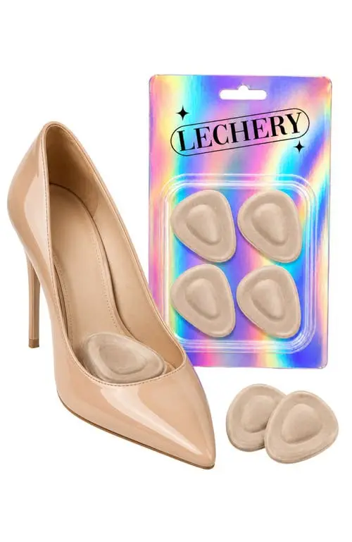 LECHERY® Water Drop Shape Metatarsal Pads Gel Cushions 2 Pack - Beige