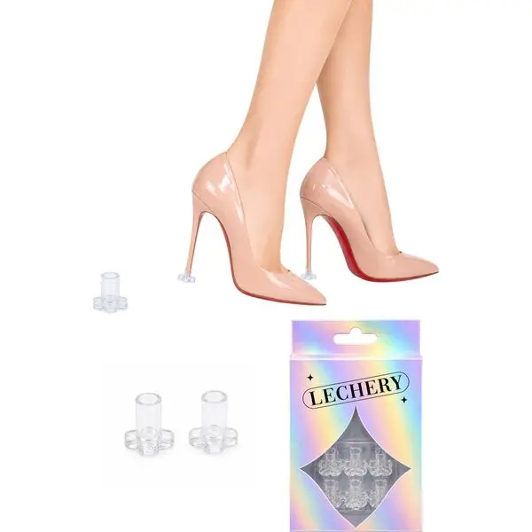 LECHERY® 3 Pairs Flower Heel Protectors - Clear