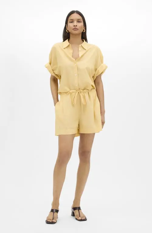 Another Tomorrow Voile Drawcord Short - Mimosa