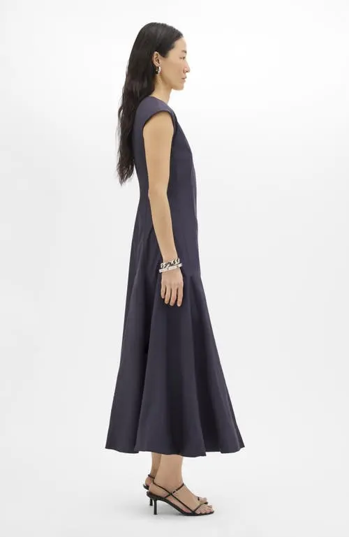Another Tomorrow V Neck Day Dress