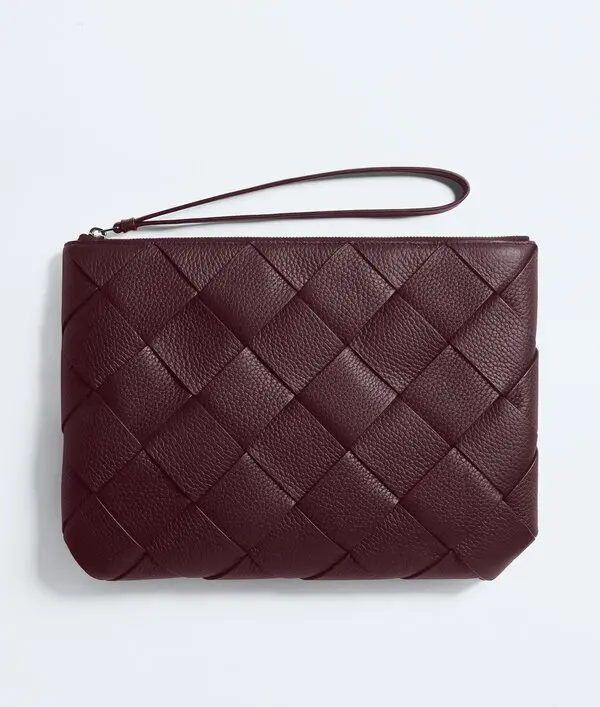 Bottega Veneta Diago Large Pouch - Deep Mahogany