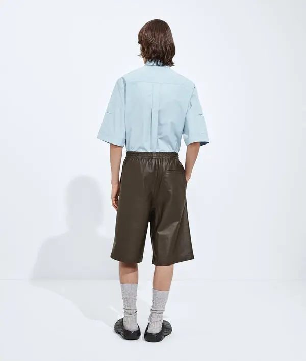 Bottega Veneta Leather Shorts