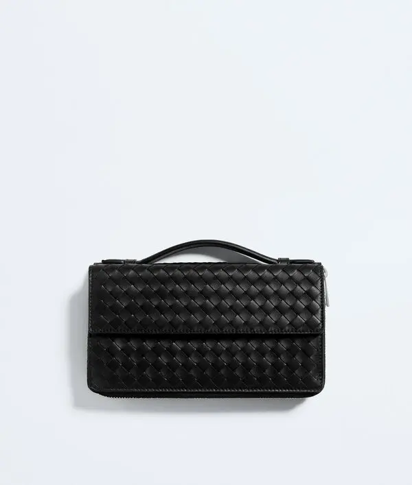 Bottega Veneta Intrecciato Piccolo Zip-around Organizer - Black