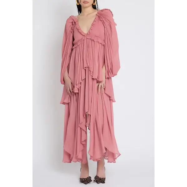 MUSE ASSEMBLY Tiered Frill Maxi Dress
