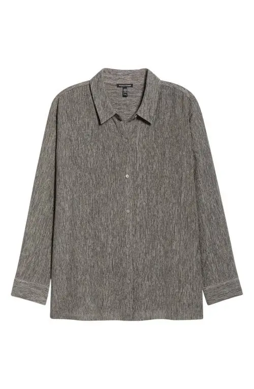 Eileen Fisher Textured Classic Collar Shirt - Twine
