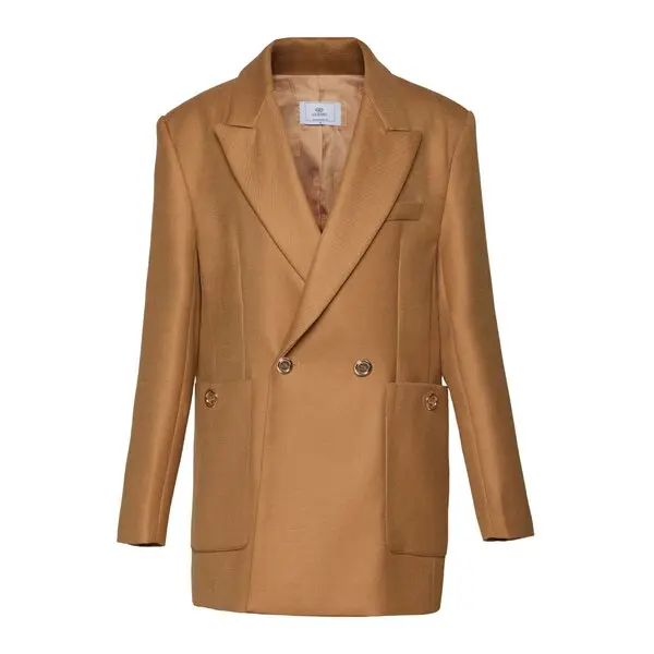 GIODORO Neutrals / Riganti Camel Wool Blazer - Brown