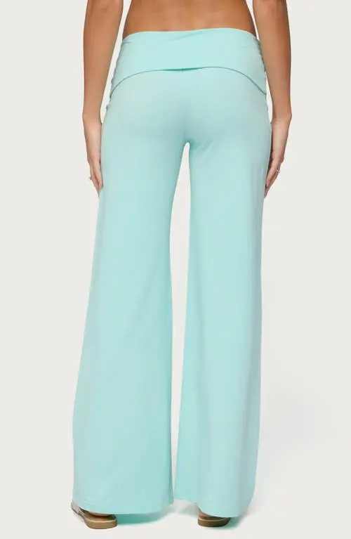 EDIKTED Wide Leg Foldover Pants