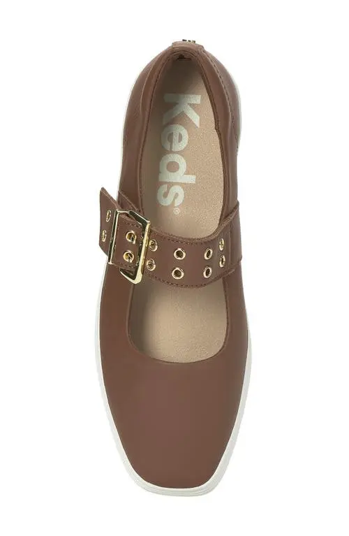 Keds® Square Toe Mary Jane - Brown