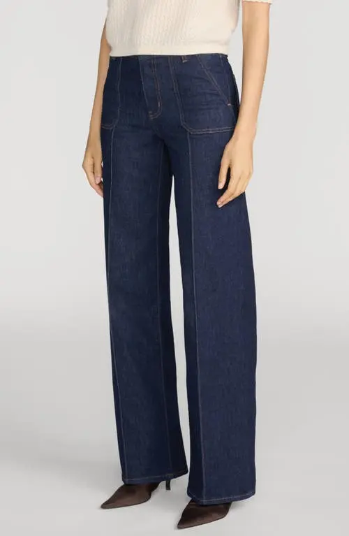 FRAME Le Slim Palazzo Pintuck Jeans