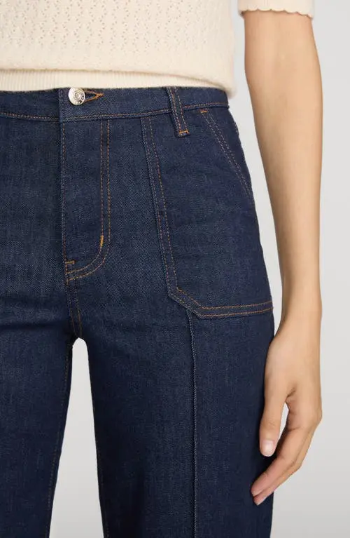 FRAME Le Slim Palazzo Pintuck Jeans