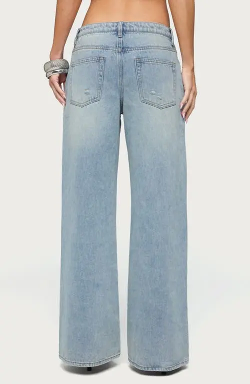 EDIKTED Distressed Low Rise Baggy Jeans