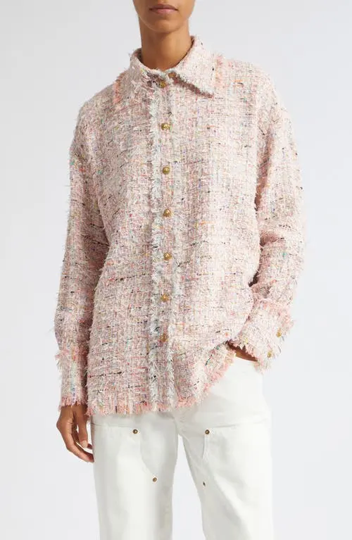 Balmain Multicolor Tweed Overshirt - Aaa Multi