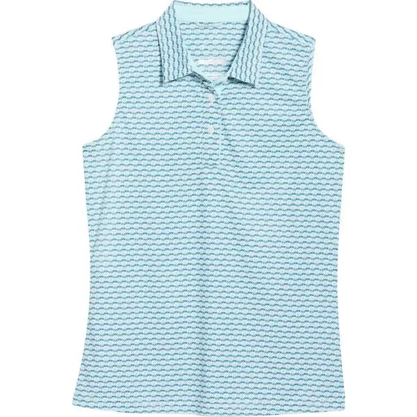 SWANNIES Gigi Sleeveless Polo Top - Seafoam