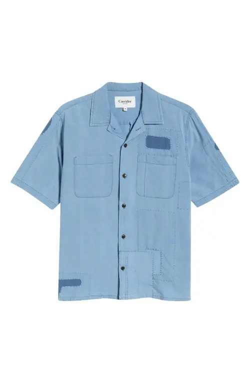 CORRIDOR Patchwork Cotton Camp Shirt