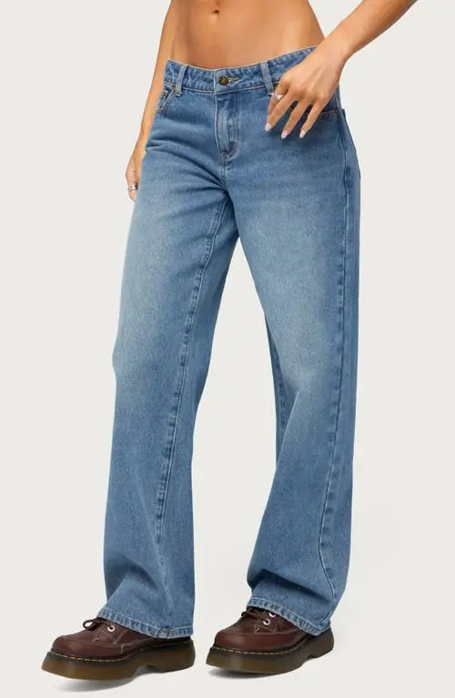 EDIKTED Breslin Low Rise Straight Leg Jeans
