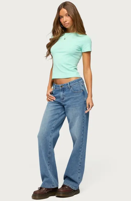 EDIKTED Breslin Low Rise Straight Leg Jeans