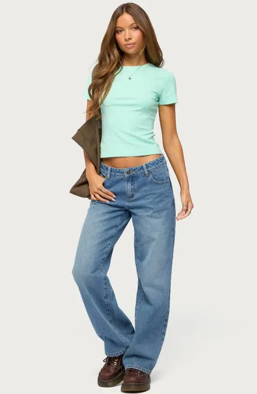 EDIKTED Breslin Low Rise Straight Leg Jeans