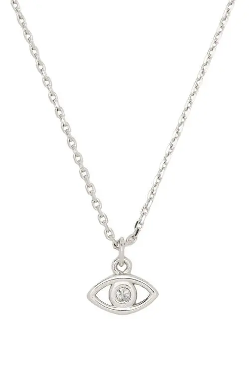 Kate Spade New York You're A Gem Evil Eye Pendant Necklace - Silver