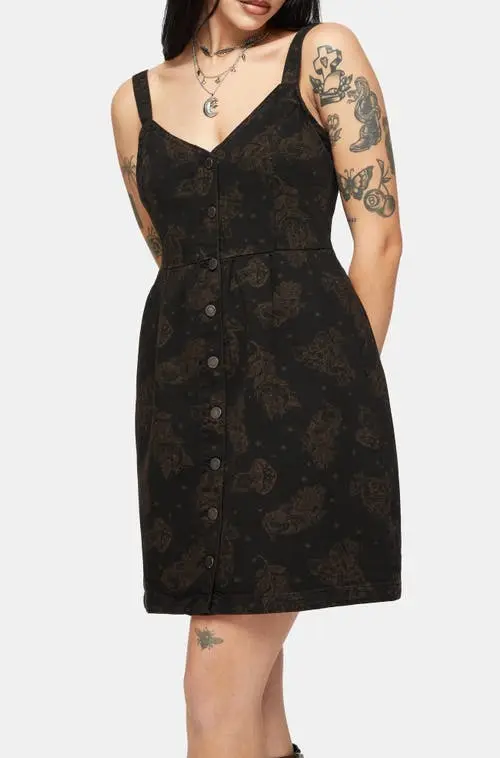 DISTURBIA Hexborn Baba Yaga Denim Mini Dress