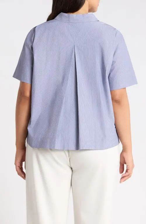 Eileen Fisher Organic Cotton Johnny Collar Top